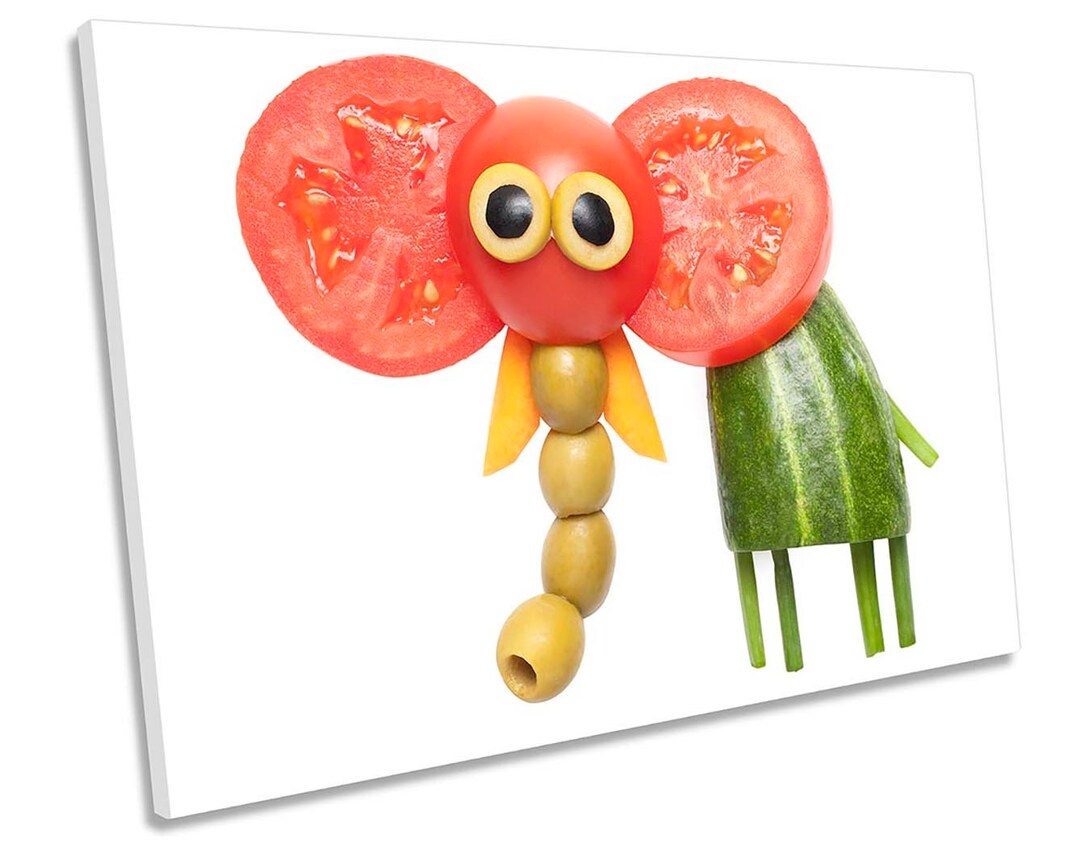 Funny Elephant Kitchen Picture CANVAS WALL ART Print - Etsy