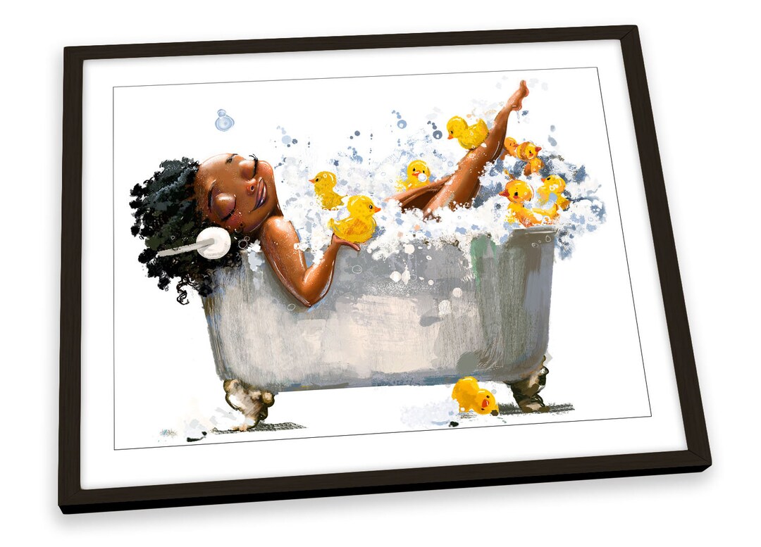 Bath Tub Bathroom Modern White FRAMED ART PRINT Picture Poster - Etsy