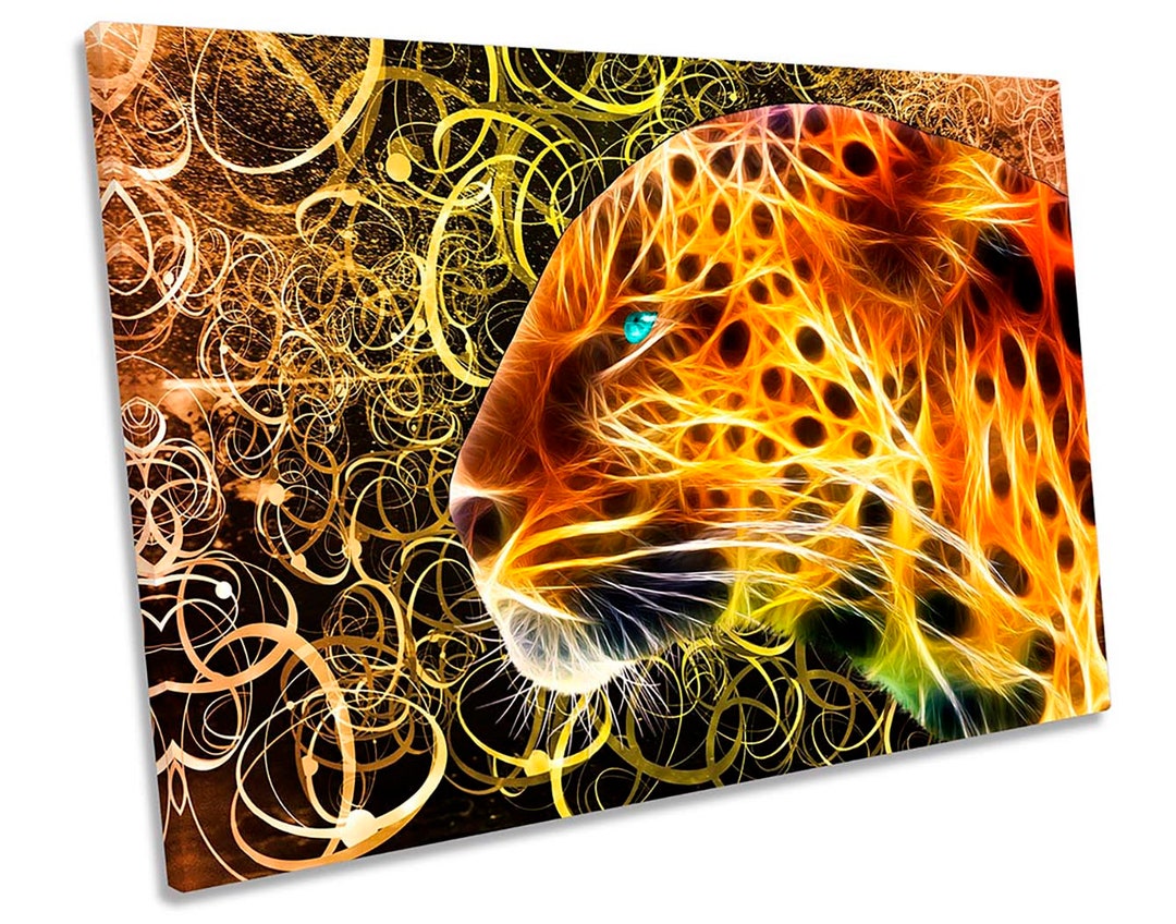 Tiger Face Abstract CANVAS WALL ART Picture Print - Etsy