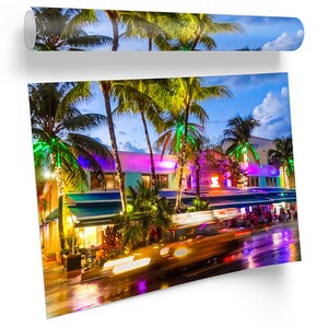 Miami Beach South Nightlife FRAMED ART PRINT Picture Poster Artwork - Etsy