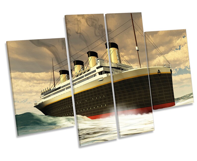 Titanic Ship CANVAS WALL ART Multi Panel Print Box Frame - Etsy