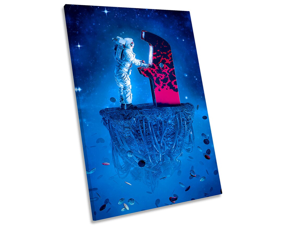 Space Invaders Arcade Machine CANVAS WALL ART Portrait Print Picture - Etsy