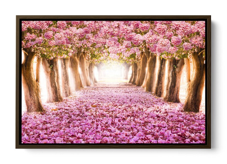 Romantic Blossom Floral Tunnel Pink CANVAS FLOATER FRAME Wall - Etsy
