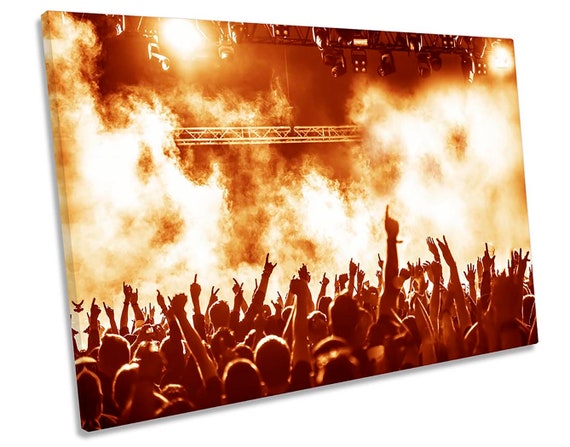 Concert Stadium Crowd Gig CANVAS WALL ART Picture Print | Etsy