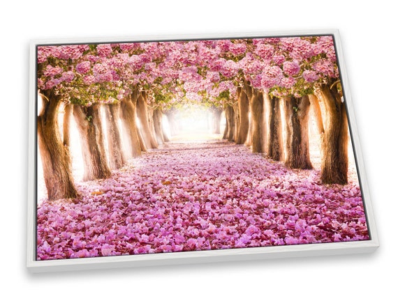 Romantic Blossom Floral Tunnel Pink CANVAS FLOATER FRAME Wall | Etsy