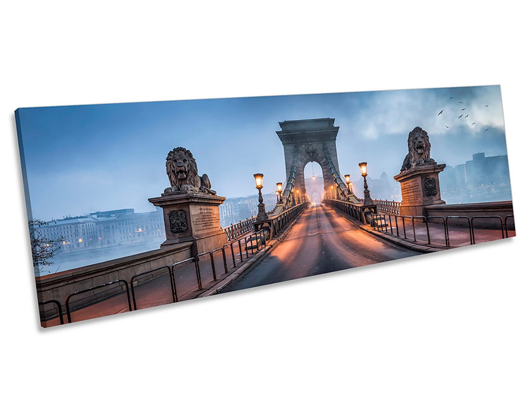Budapest Chain Bridge Panorama CANVAS WALL ART Print Picture - Etsy