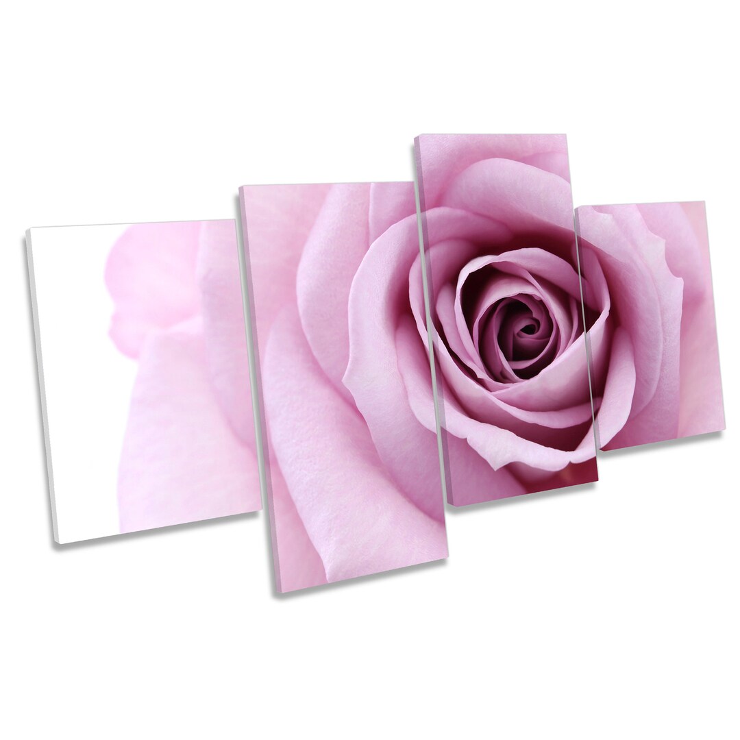 Plum Pink Rose Flower Picture Multi CANVAS WALL ART Print - Etsy