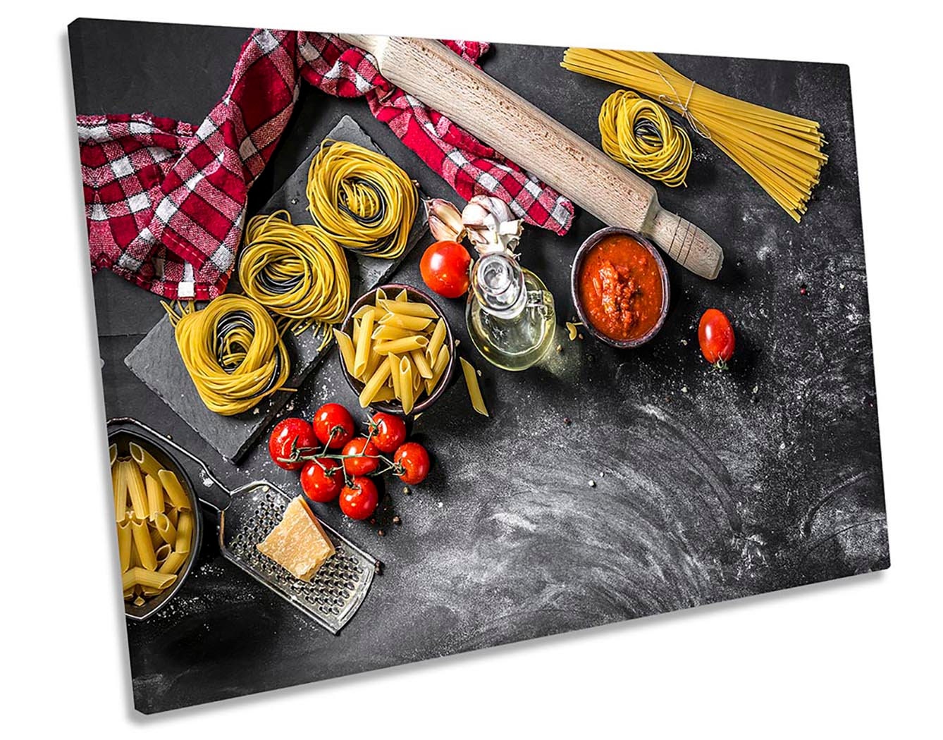 Italian Food Pasta Kitchen CANVAS WALL ART Picture Print | Etsy
