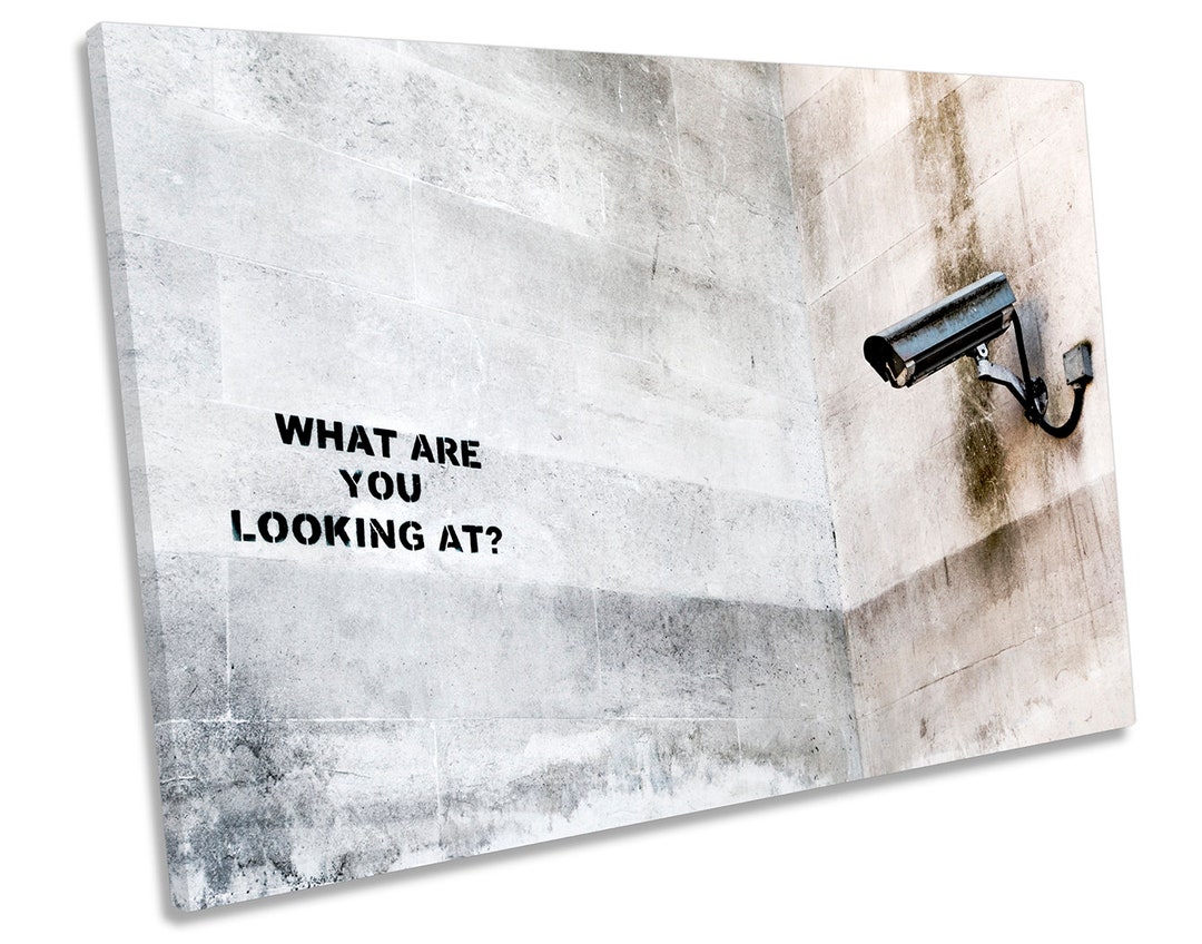 Banksy CCTV Graffiti Canvas WALL ART Box Framed - Etsy