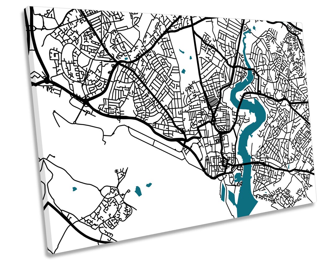 Sydney Australia Map Minimalistic CANVAS WALL ART Box Framed Print - Etsy