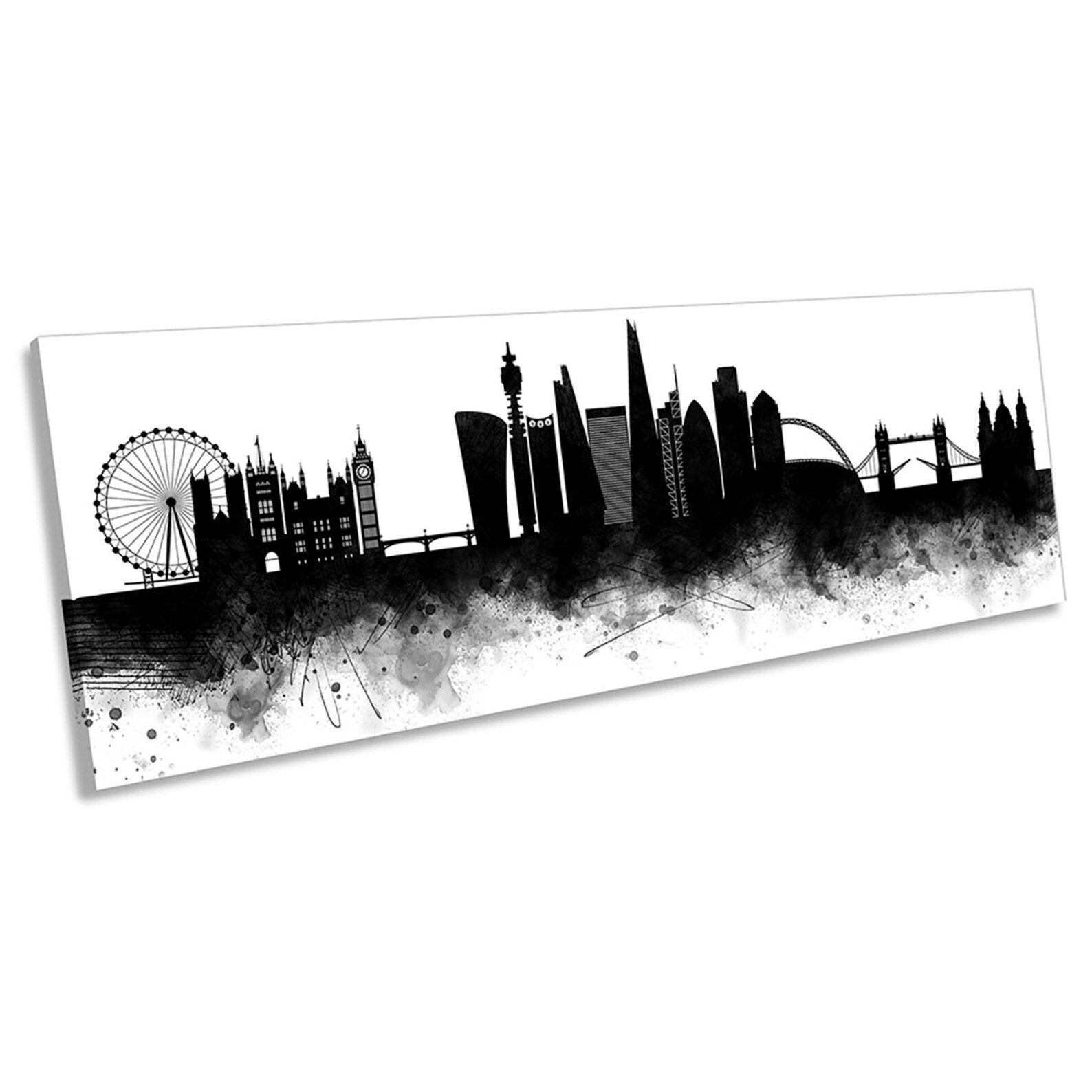 London Abstract City Skyline Panorama CANVAS WALL ART Print Picture - Etsy