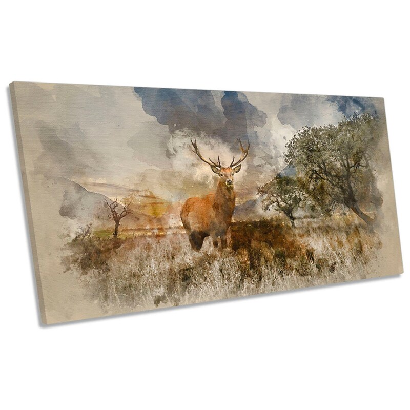 Deer Canvas Art - Etsy
