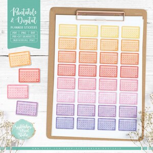 Monthly Habit Tracker Printable Planner Stickers, Habit Tracker Digital ...