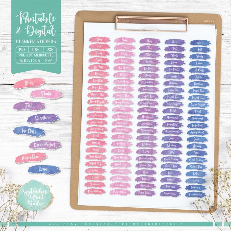 College Planner Stickers - Etsy