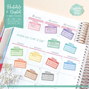 Tasks Printable Planner Stickers, Tasks Tracker Stickers, Tasks ...