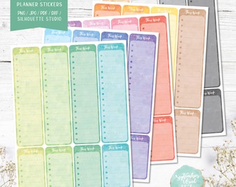 Lazy Day Printable Planner Stickers, Watercolor Stickers, Lazy Day ...