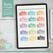 Work Tracker Planner Stickers: Printable & Digital (PDF, Cricut ...