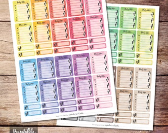Daily Steps Fitness Planner Weekly Sidebar Planner Stickers to Be Used ...
