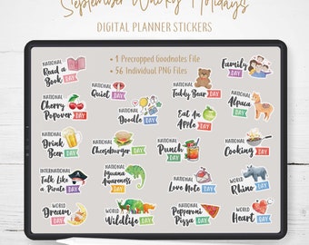 March Wacky Holidays Digital Planner Stickers Goodnotes | Etsy