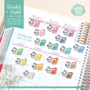 Plan Next Week Printable Planner Stickers, Digital Stickers, Pre ...