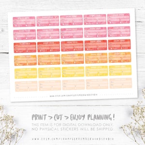 Online Order Tracker Printable Planner Stickers, Watercolor Stickers ...