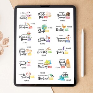 March Wacky Holidays Digital Planner Stickers, Goodnotes Stickers, Pre ...