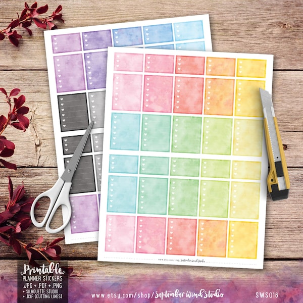 Full Box Checklist Printable Stickers - Etsy