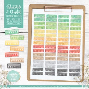 Daily Habits Printable Planner Stickers, Habits Tracker Digital ...