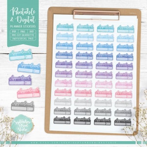 Appointment Printable Planner Stickers, Watercolor Label Planner ...
