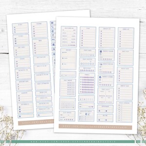 Blueberry Printable & Digital Planner Stickers, Weekly Kit, Printable ...