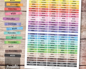 Rainbow Colour Days of the Week Headers Printable Planner - Etsy