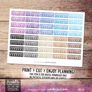 Daily Habits Printable Planner Stickers, Watercolor Daily Habits ...