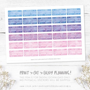 Online Order Tracker Printable Planner Stickers, Watercolor Stickers ...
