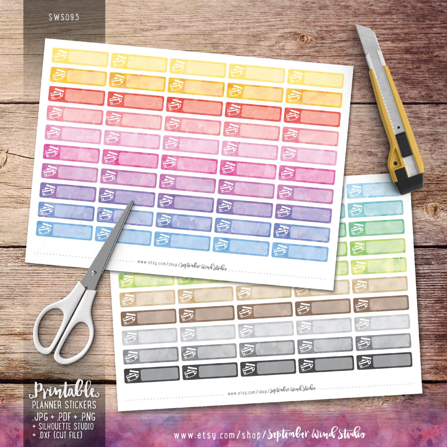 Credit Card Printable Planner Stickers Bill Planner Stickers - Etsy