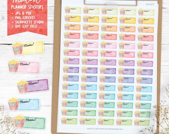 Movie Cinema Planner Stickers Erin Condren, Kikki K, Filofax, Plum ...