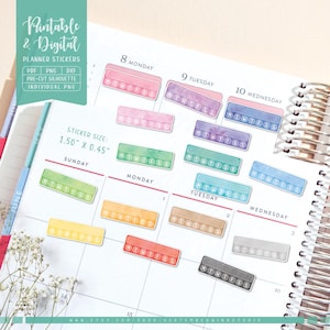 Habit Tracker Printable Planner Stickers, Habits Tracker Digital ...