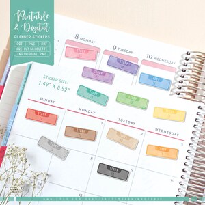 Study Time Printable Planner Stickers, Study Digital Stickers, Pre ...