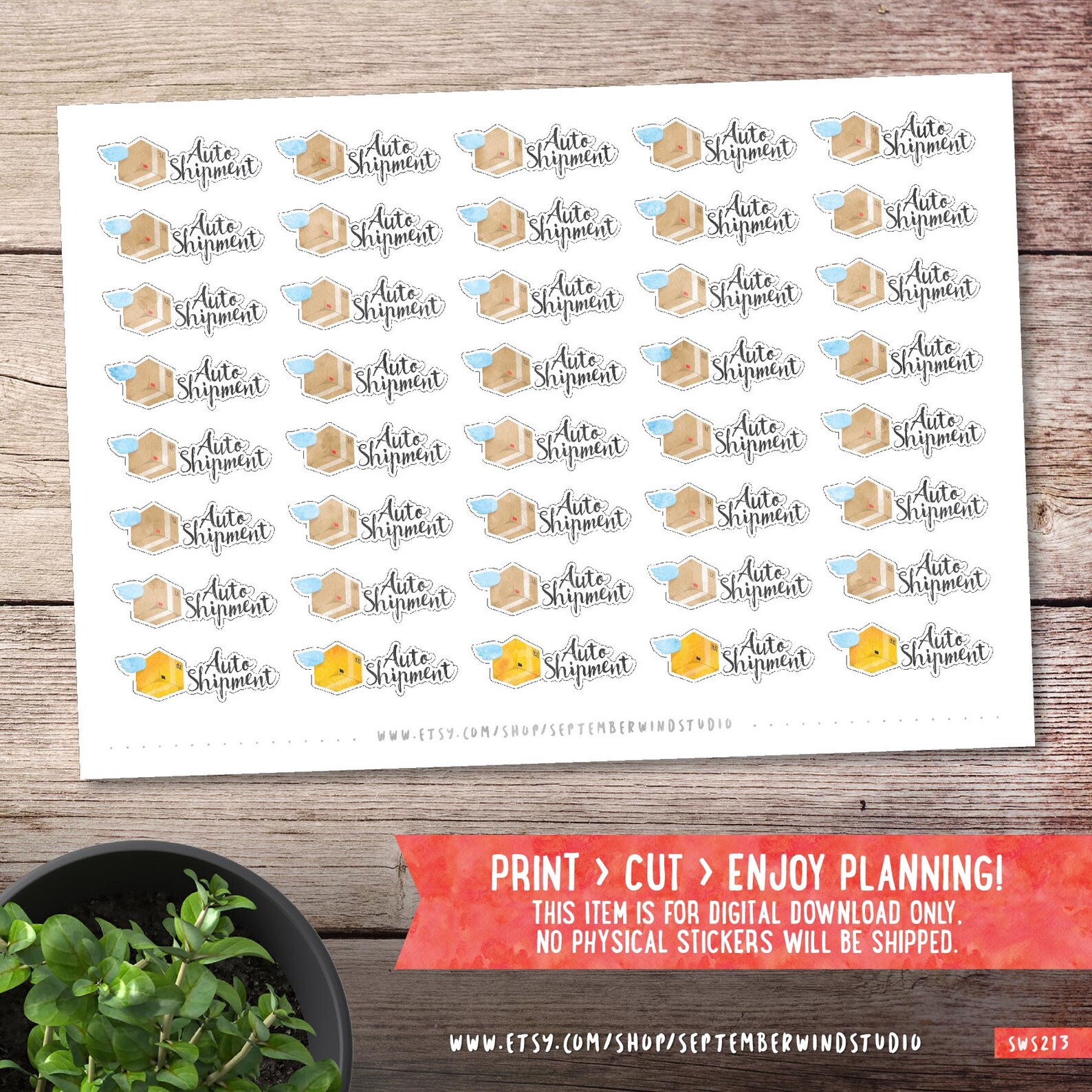 Auto Shipment Printables Planner Stickers Shipment Stickers | Etsy
