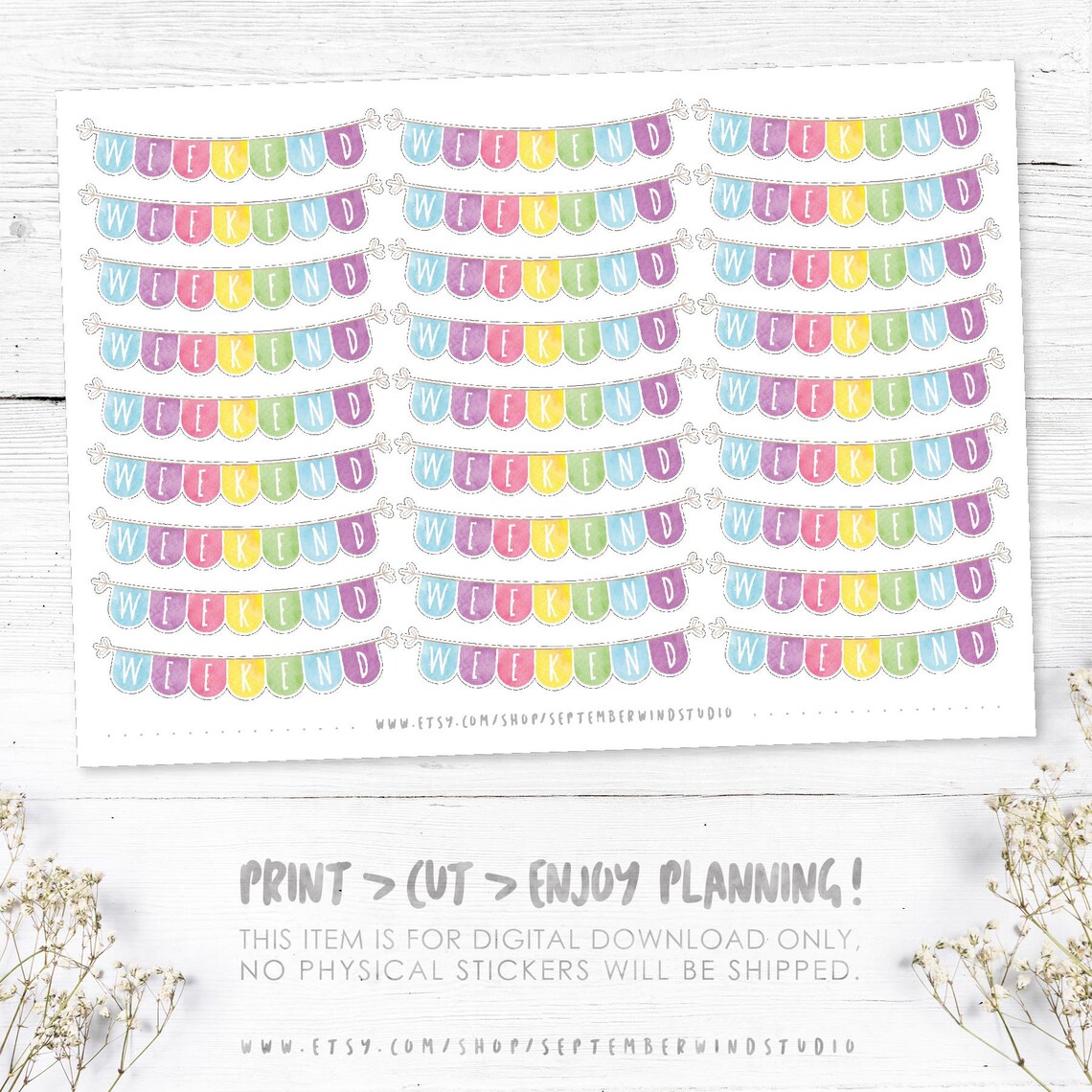 Weekend Printable Planner Stickers Weekend Stickers Weekend | Etsy