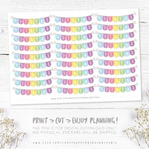 Weekend Printable Planner Stickers, Weekend Stickers, Weekend Benner ...