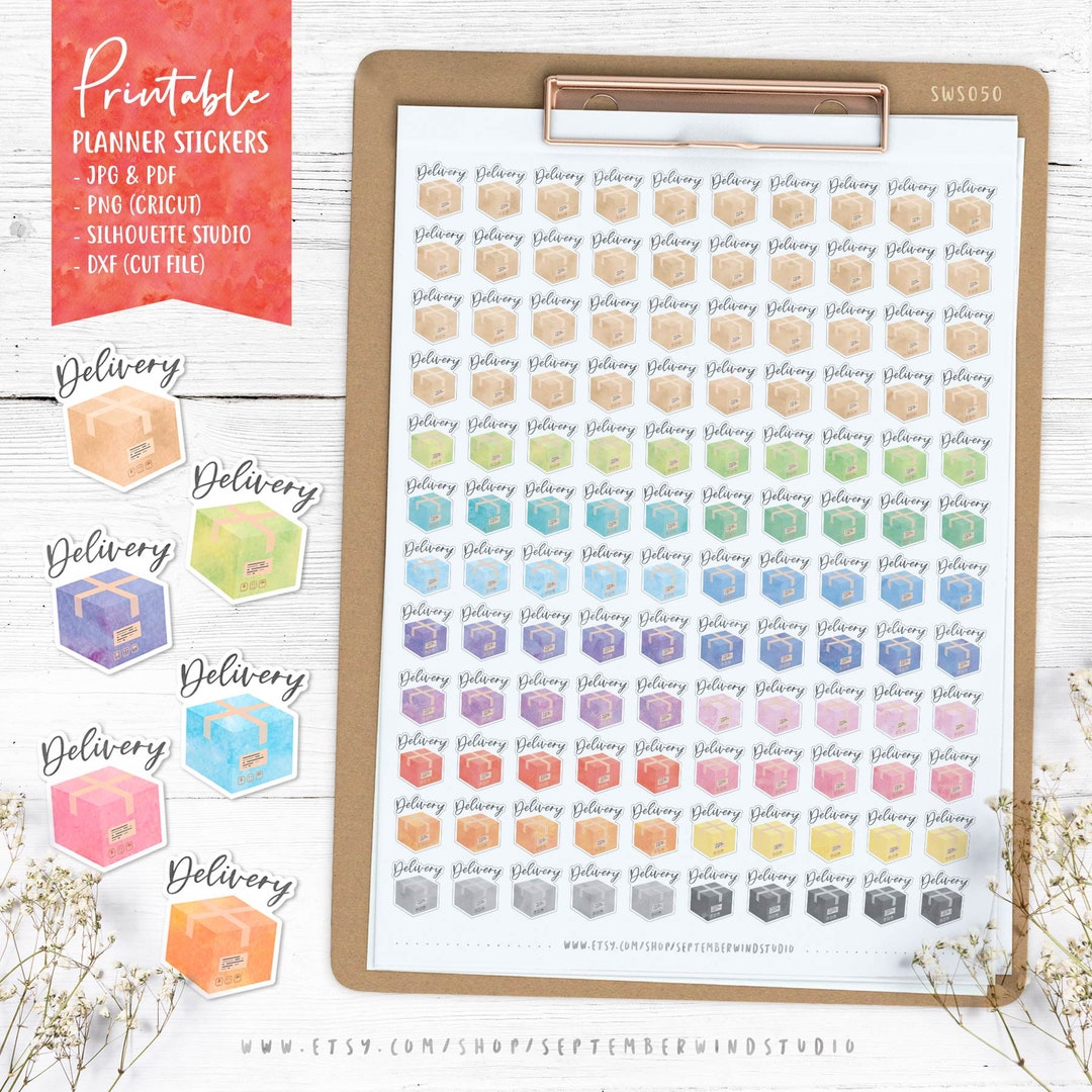 Delivery Printable Planner Stickers, Package Delivery Stickers, Online ...