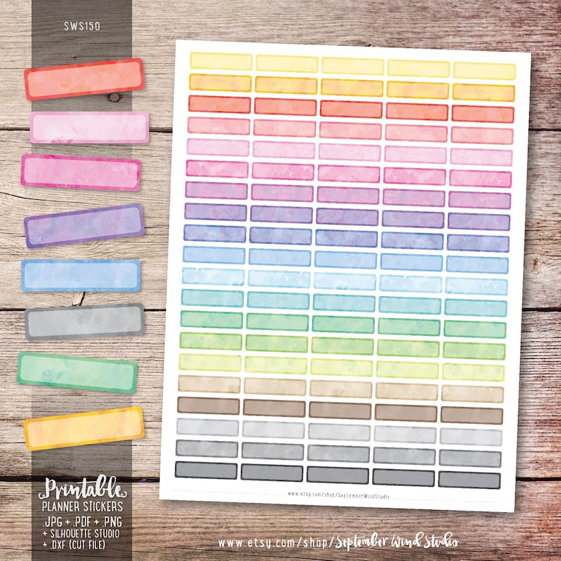 Blank Label Printable Planner Stickers Blank Label Stickers - Etsy