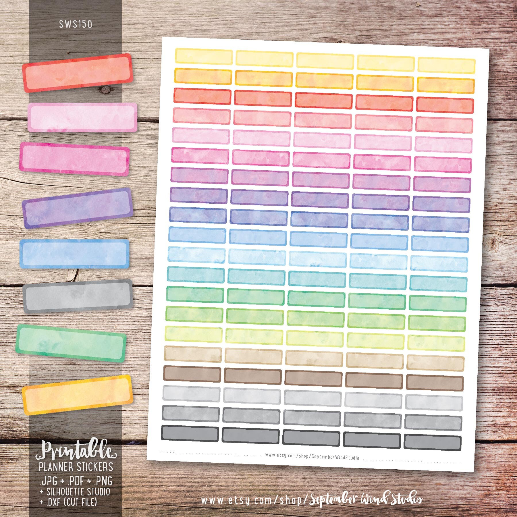 Blank Label Printable Planner Stickers Blank Label Stickers | Etsy