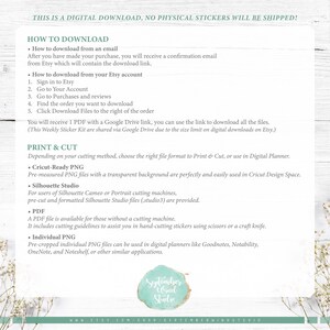 Blueberry Printable & Digital Planner Stickers, Weekly Kit, Printable ...