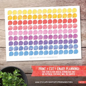 Teardrop Printable Planner Stickers, Tear Drop Stickers, Erin Condren ...