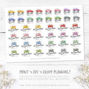 Payment Due Printable Planner Stickers, Watercolor Payment Stickers ...