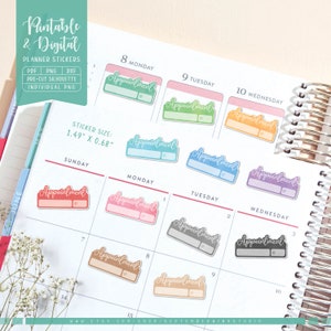 Appointment Printable Planner Stickers, Watercolor Label Planner ...