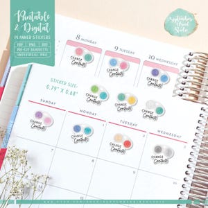 Change Contacts Printable Planner Stickers, Contact Lenses Digital ...
