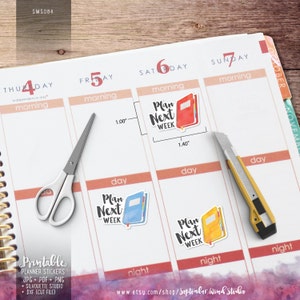 Plan Next Week Printable Planner Stickers, Planner Stickers, Watercolor ...