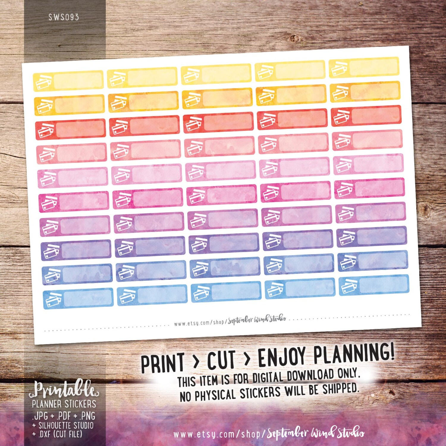 Credit Card Printable Planner Stickers Bill Planner Stickers - Etsy